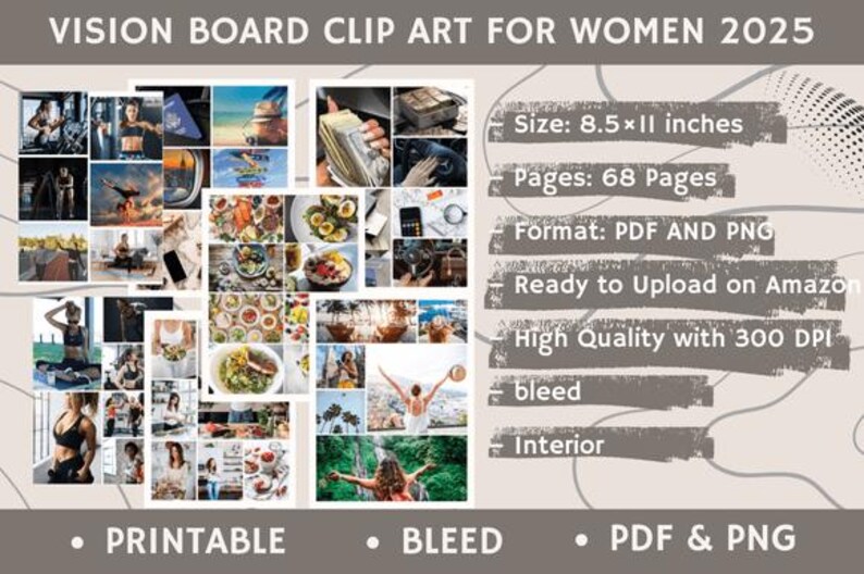 Vision Board 2025 Clip Art, Vision Board Art, Vision Board Images - Etsy