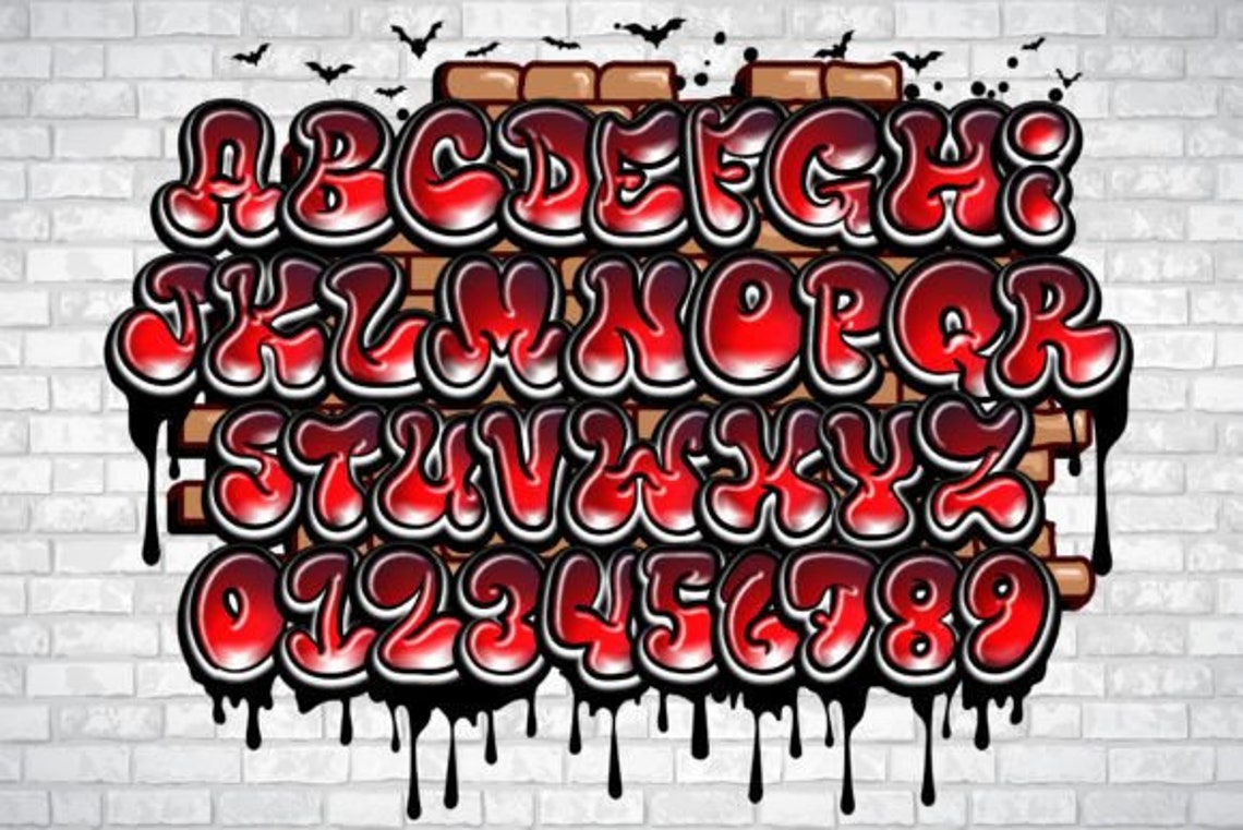 Graffiti Font Graffiti Font SVG Graffiti Font PNG Graffiti Font Cricut ...