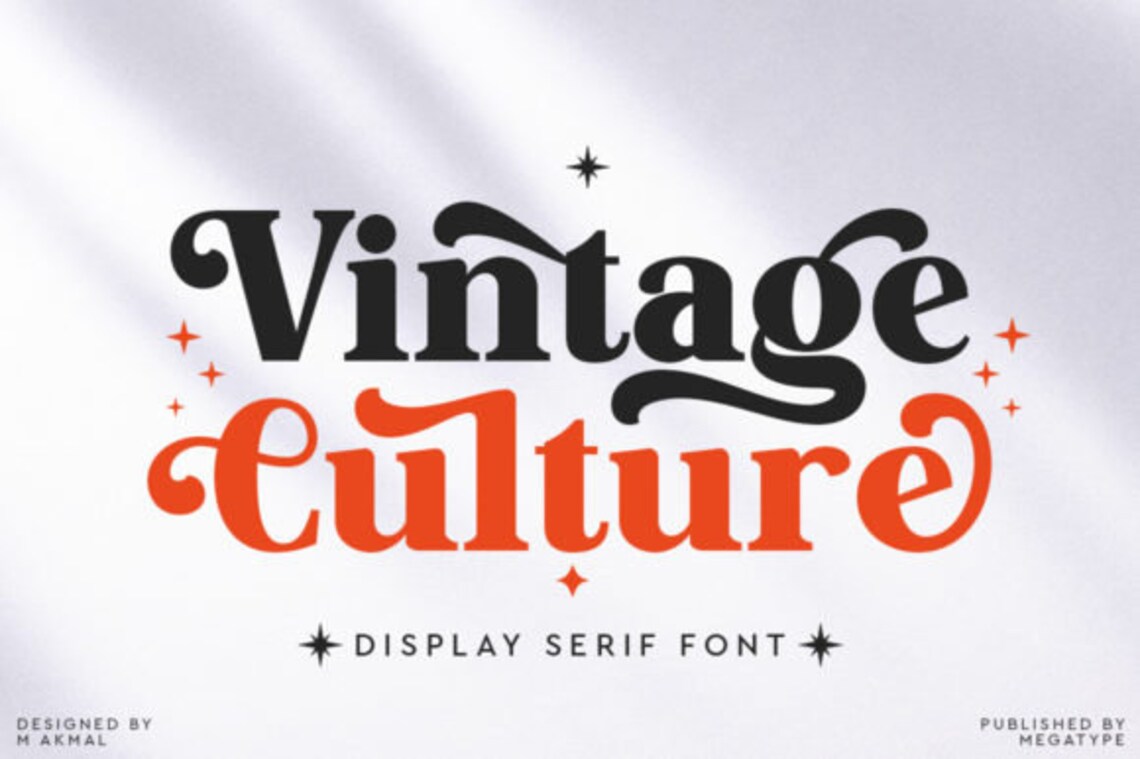 Retro Alphabet Font, Vintage Font, Retro Serif Font, 70s Font, Old ...