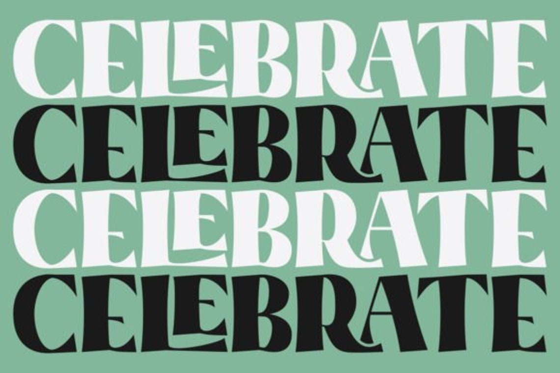 Modern Display Serif Font Italic Fonts Funky Font Wavy - Etsy