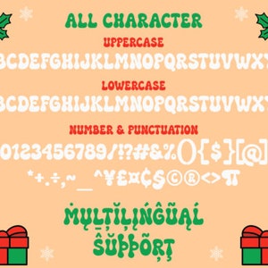 Playful Christmas Font |stylish Retro Font | Festive Typeface for ...