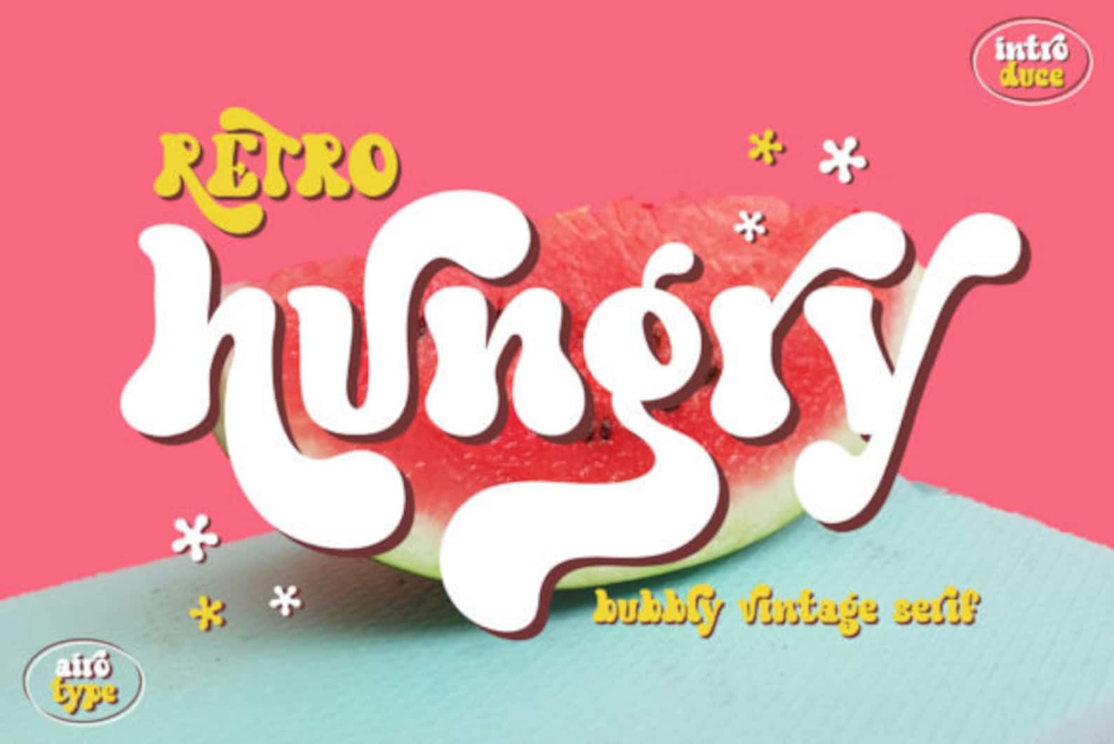 Retro Serif Font ,retro Groovy Font, Vintage Font, Font With Tails ...