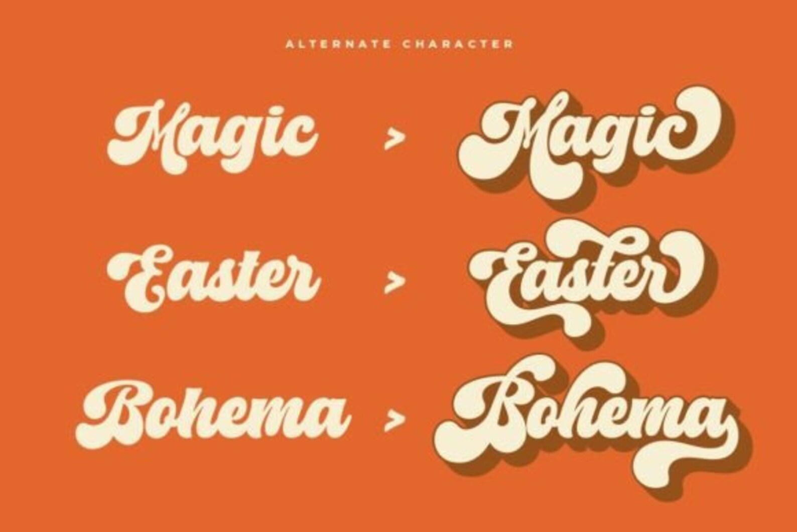 Chunky Retro Groovy Font, Retro Serif Font, Fonts Procreate, Fonts ...