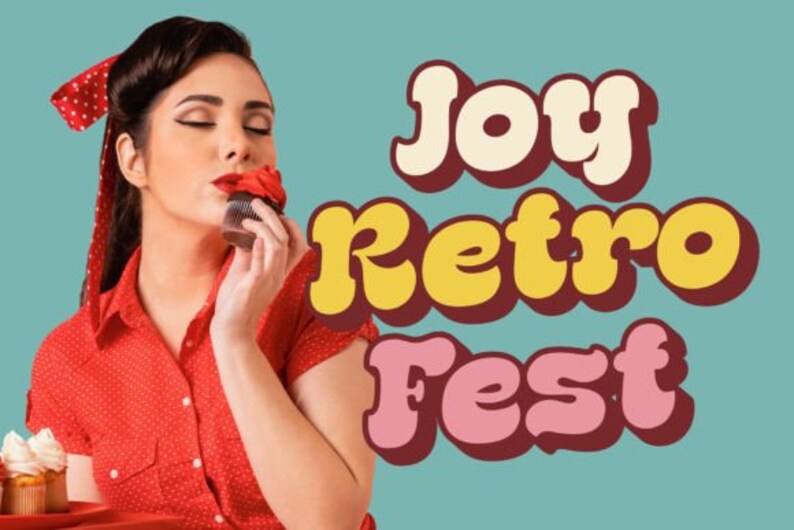 Retro Alphabet Font | Vintage Font | Retro Serif Font | 70s Font | Old ...