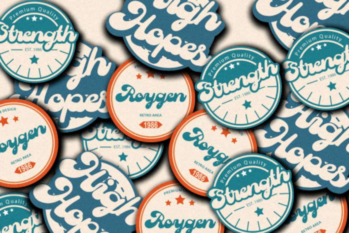 Retro Alphabet Font, Vintage Font, Retro Serif Font, 70s Font, Old ...