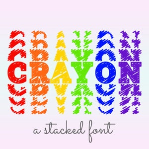 Crayon Font | Crayon Font Embroidery | Monoline Font | Curvy Font ...