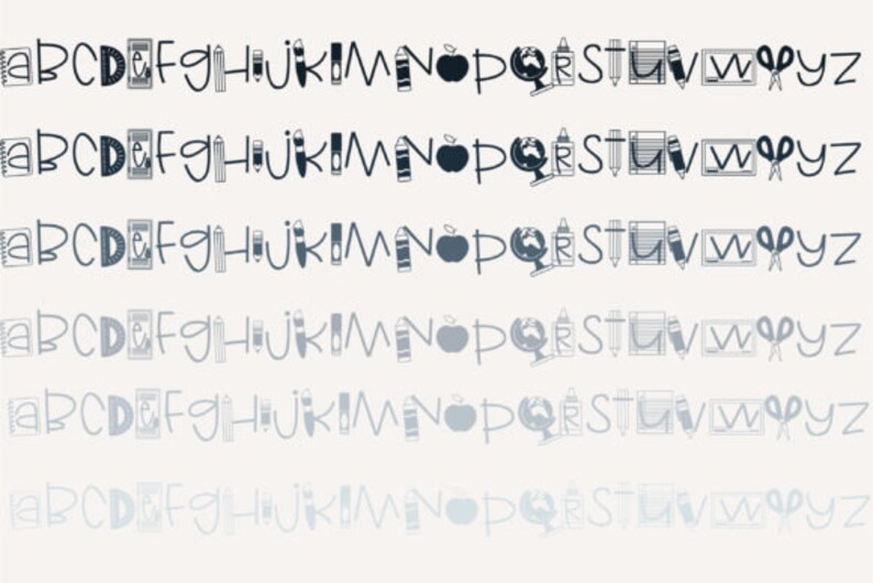 Crayon Font, Crayon Font Embroidery, Monoline Font, Curvy Font, Playful ...