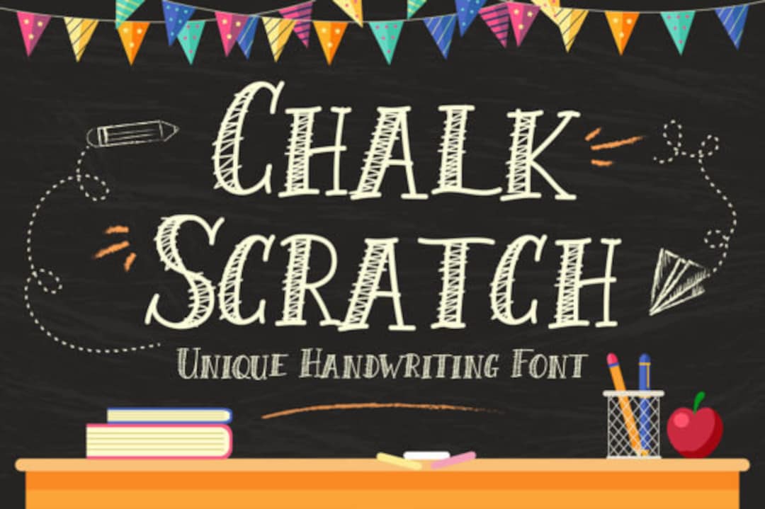 Chalk Display Handwritten Font, Chalkboard Font, Chalk Font - Etsy