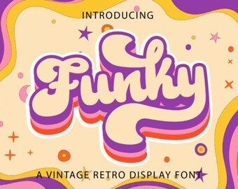 Retro Serif Font Retro Groovy Font Cricut Font Vintage - Etsy