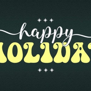 Playful Christmas Font | Playful Groovy Font | Festive Typeface for ...