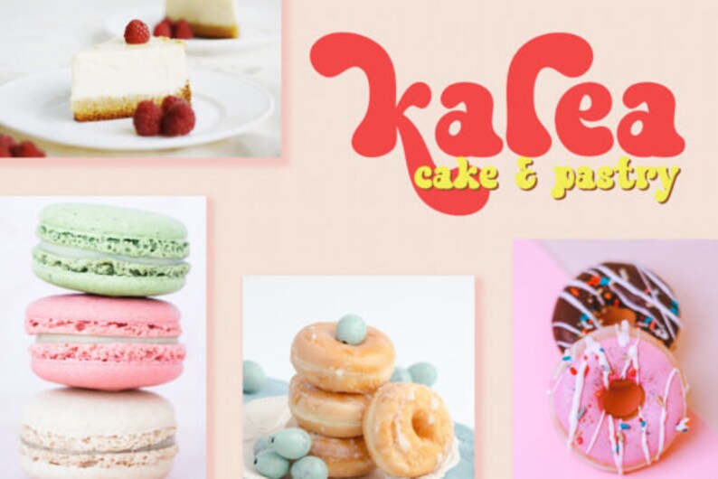 Retro Serif Font ,retro Groovy Font, Vintage Font, Font With Tails ...