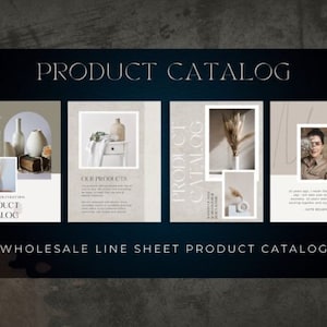 Wholesale Line Sheet Template, Business Catalog Template, Etsy Product ...