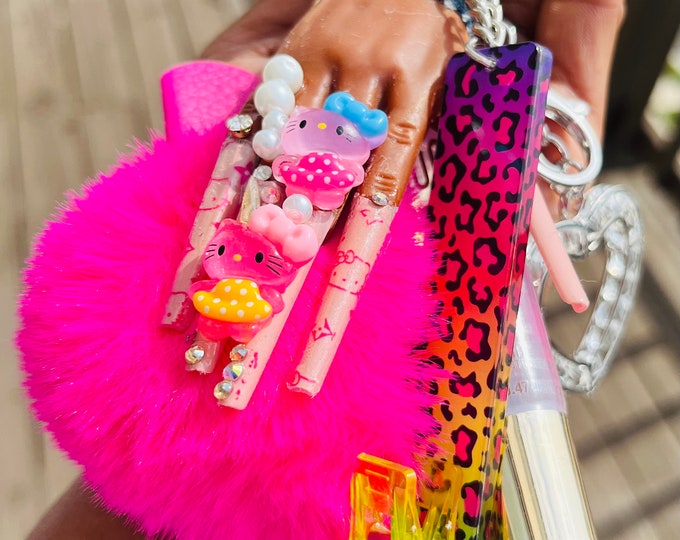 Bossithangz Acrylic Mini Hand Keychains - Etsy