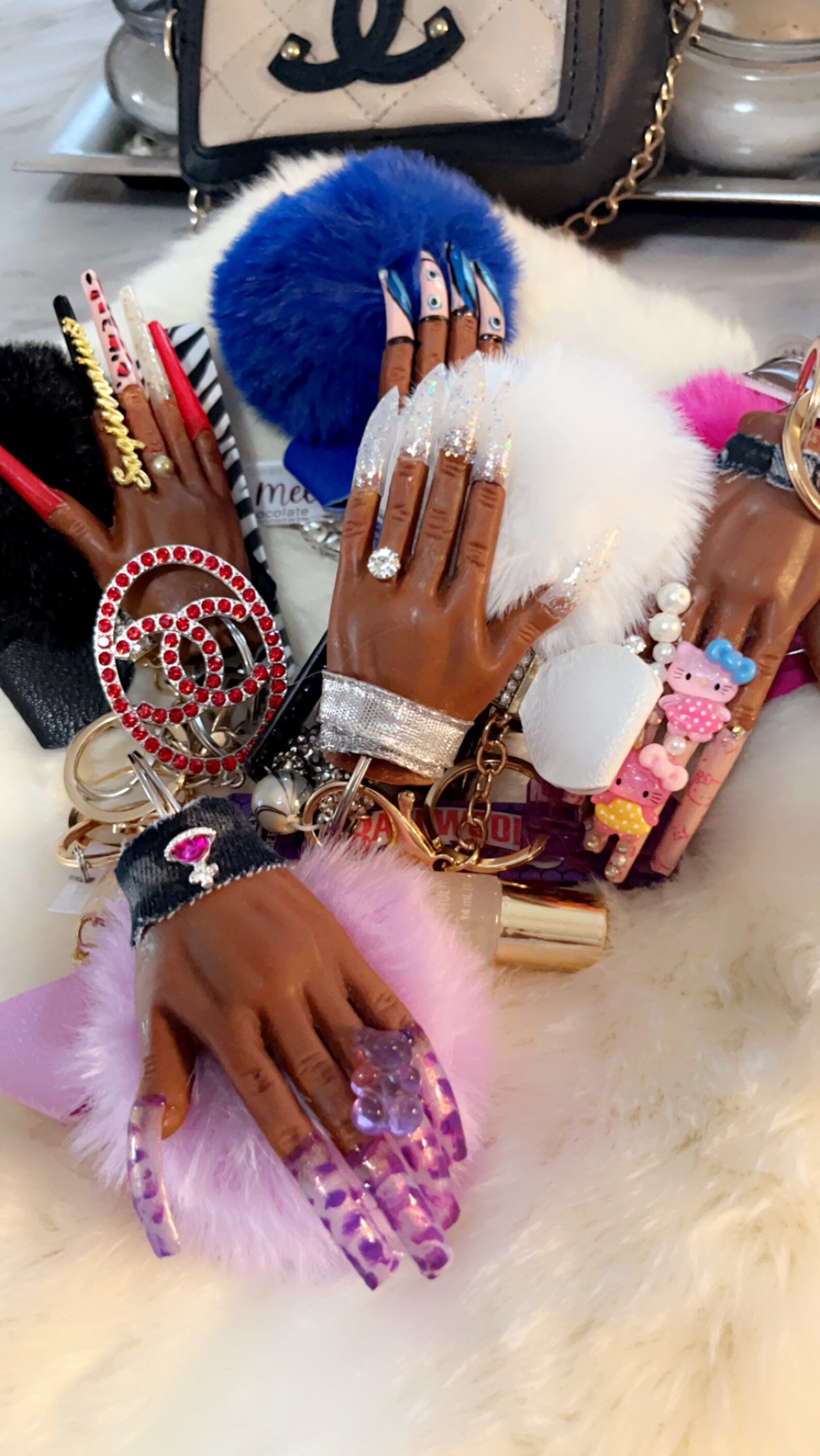 Bossithangz Acrylic Mini Hand Keychains - Etsy