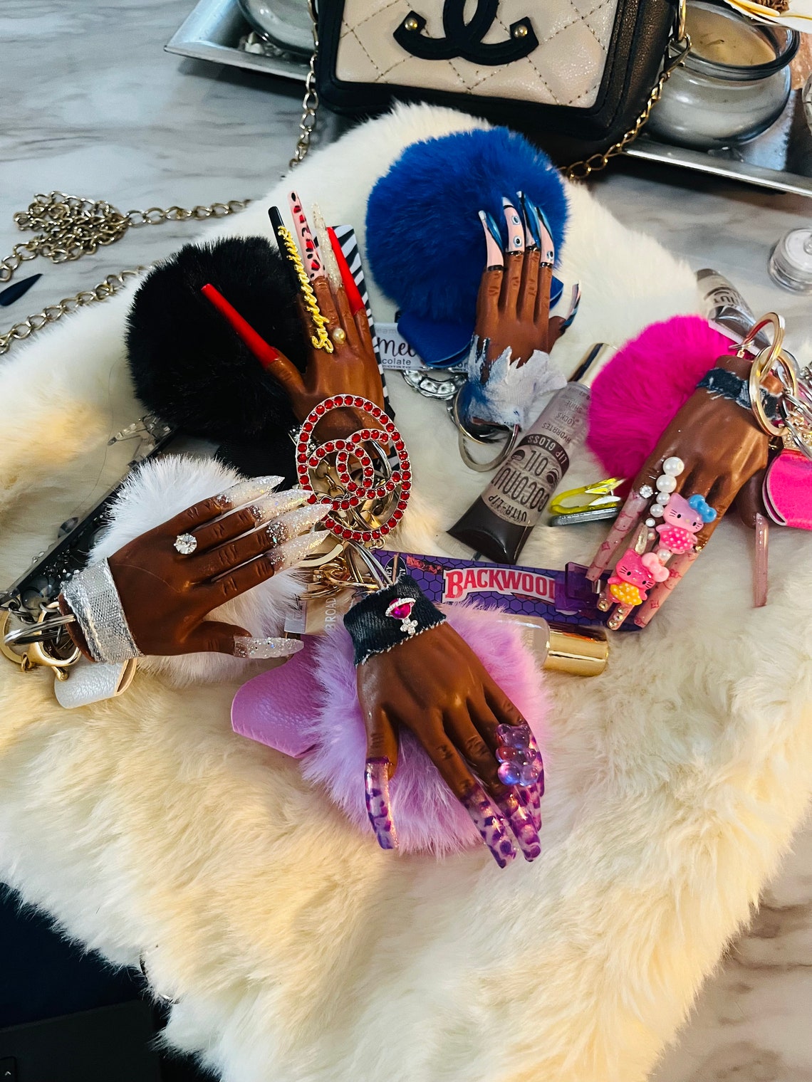 Bossithangz Acrylic Mini Hand Keychains - Etsy