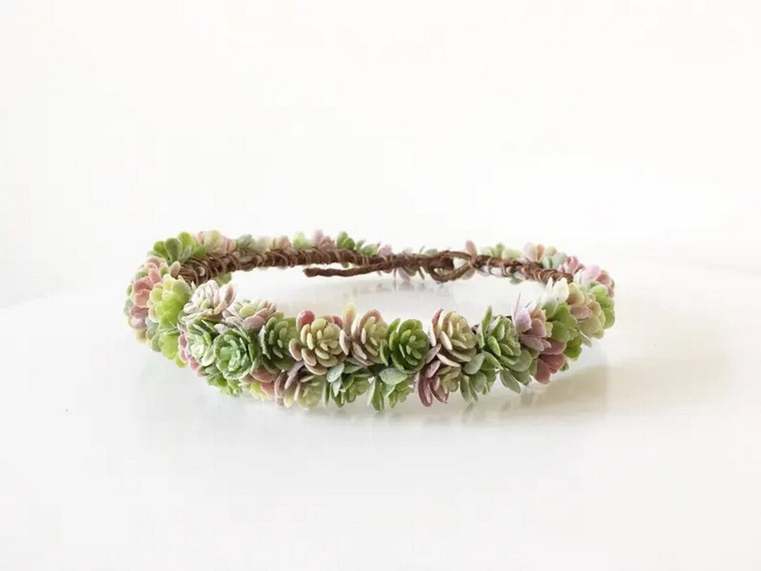 Succulentt Crown Greenery Crown Succulent Wedding Wedding Crown Bridal ...