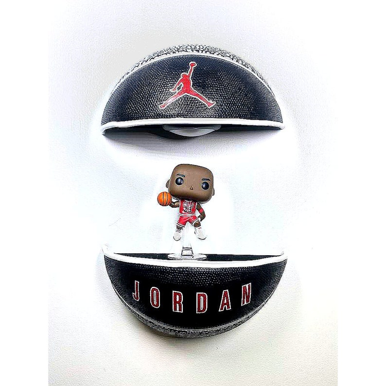 Michael Jordan LED Basketball Shelf Black and White - Etsy