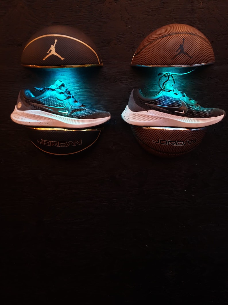 Michael Jordan LED Basketball Shelf Black and White - Etsy