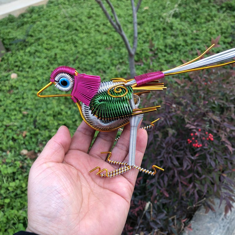 Wire Bird Sculpture - Etsy