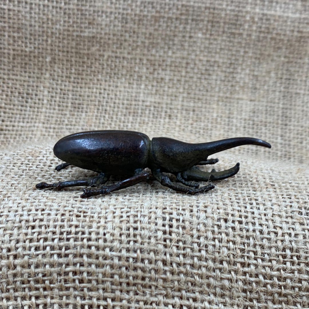 Old Solid Copper Beetle Statue,carved Fengshui Insect Cute Beetle ...