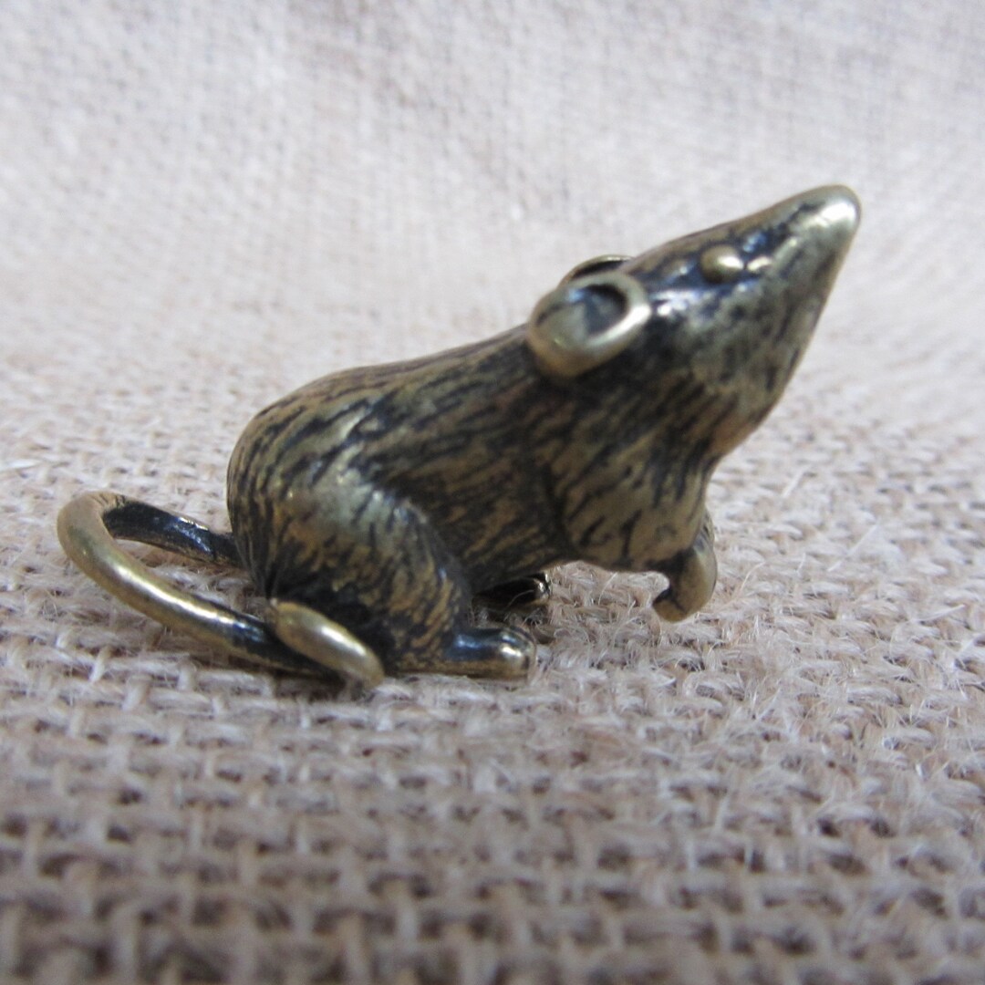 Tom2221 Get 2 Brass Copper Rat Mouse Mice Retro Tiny Zodiac Animal ...