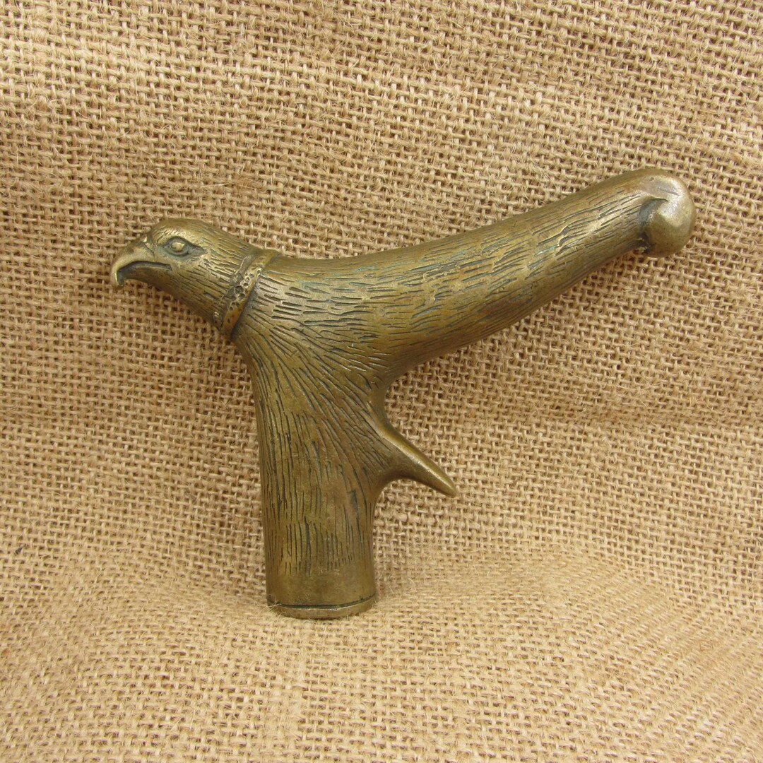 Antique Bronze Eagle Head Design Bird Handle for Wooden Walking Stick ...