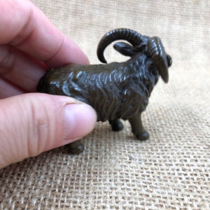 Red Copper Ram Gost Statue,carved Fengshui Animal Cute Ram Antique ...