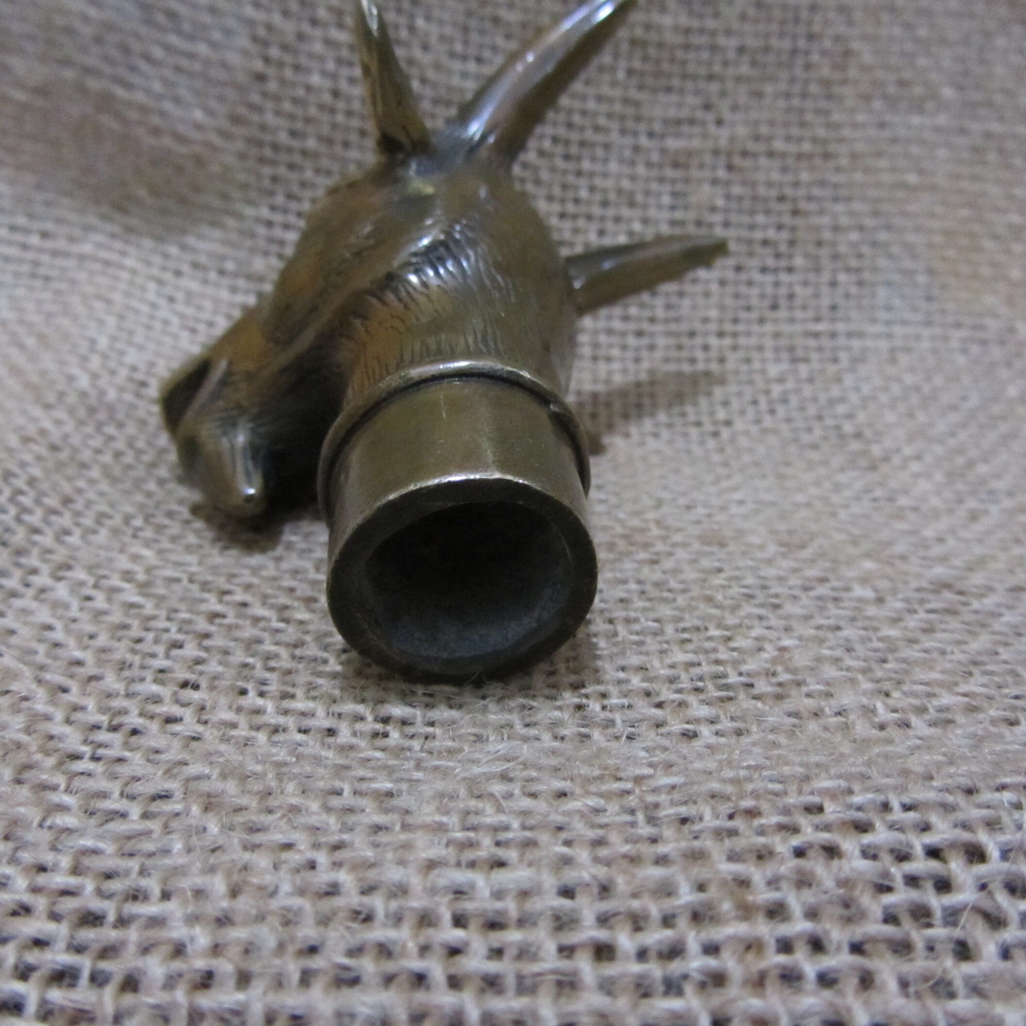 Bronze Goat Head Figurine Cane Head Retro Good Luck - Etsy