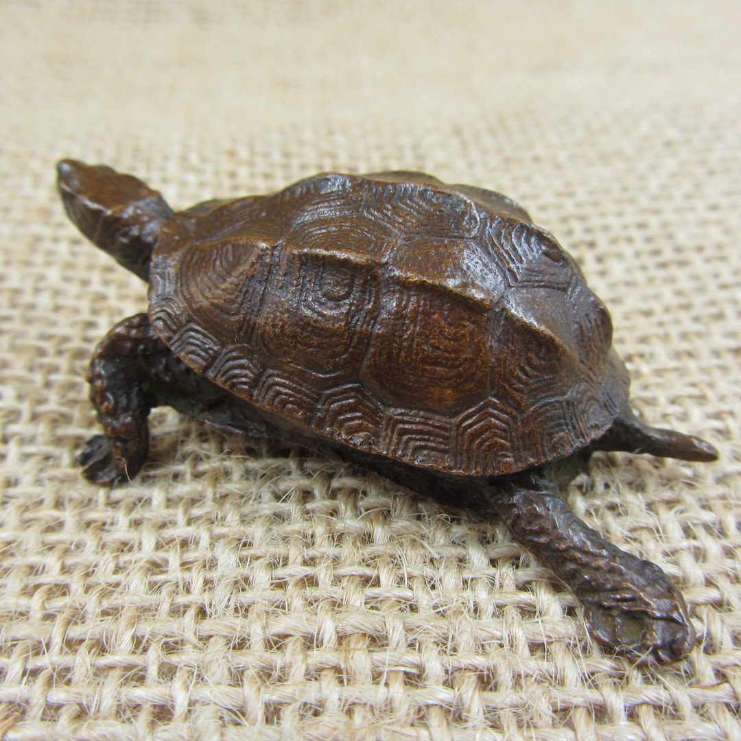 Old Copper Turtle Statue, Tortoise Statue, Carved Fengshui Animal ...