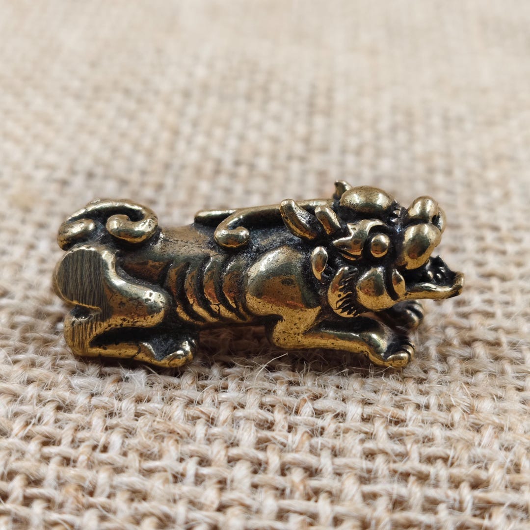 Brass Wealth Pixiu Statue, Feng Shui Decor Pi Yao, Copper Kylin ...