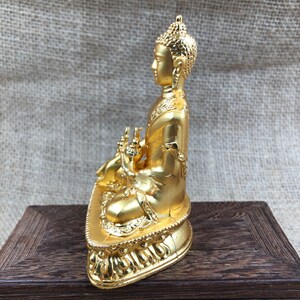 Metal Gold Color Pocket Buddha Staue Altar Decor Tibetan Nepal Tantra ...
