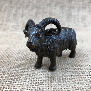 Red Copper Ram Gost Statue,carved Fengshui Animal Cute Ram Antique ...