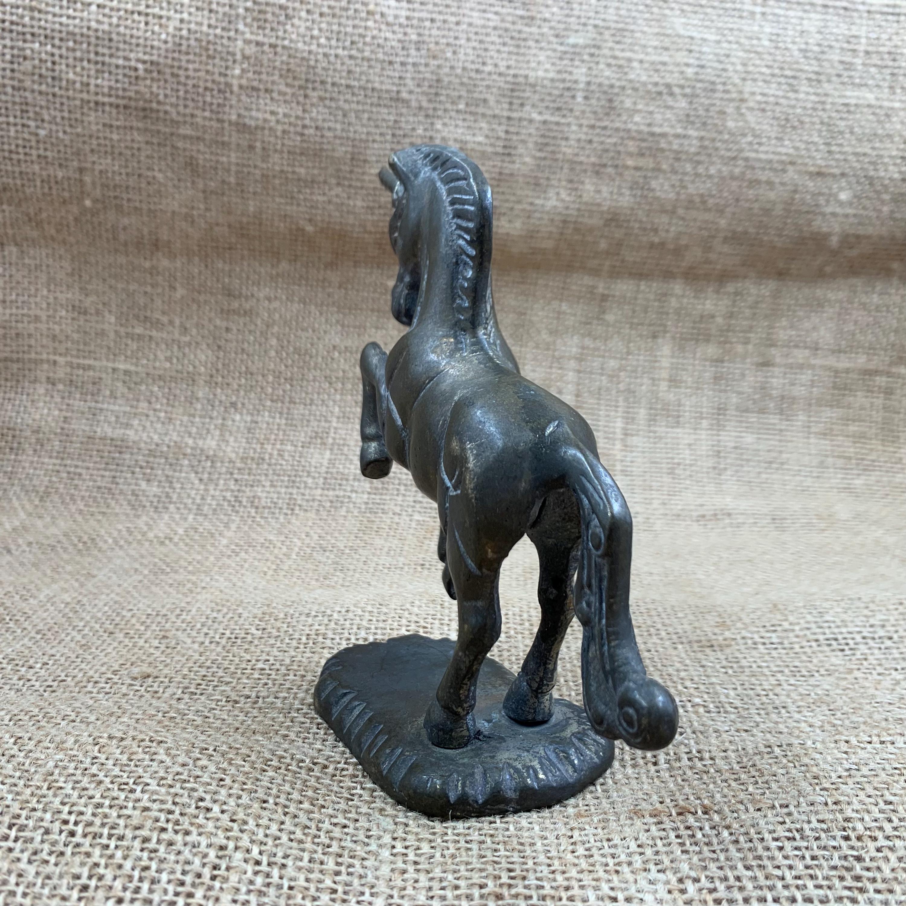 Vintage Copper Unicorn Horse Sculpture, Nordic Retro Statue for Home ...