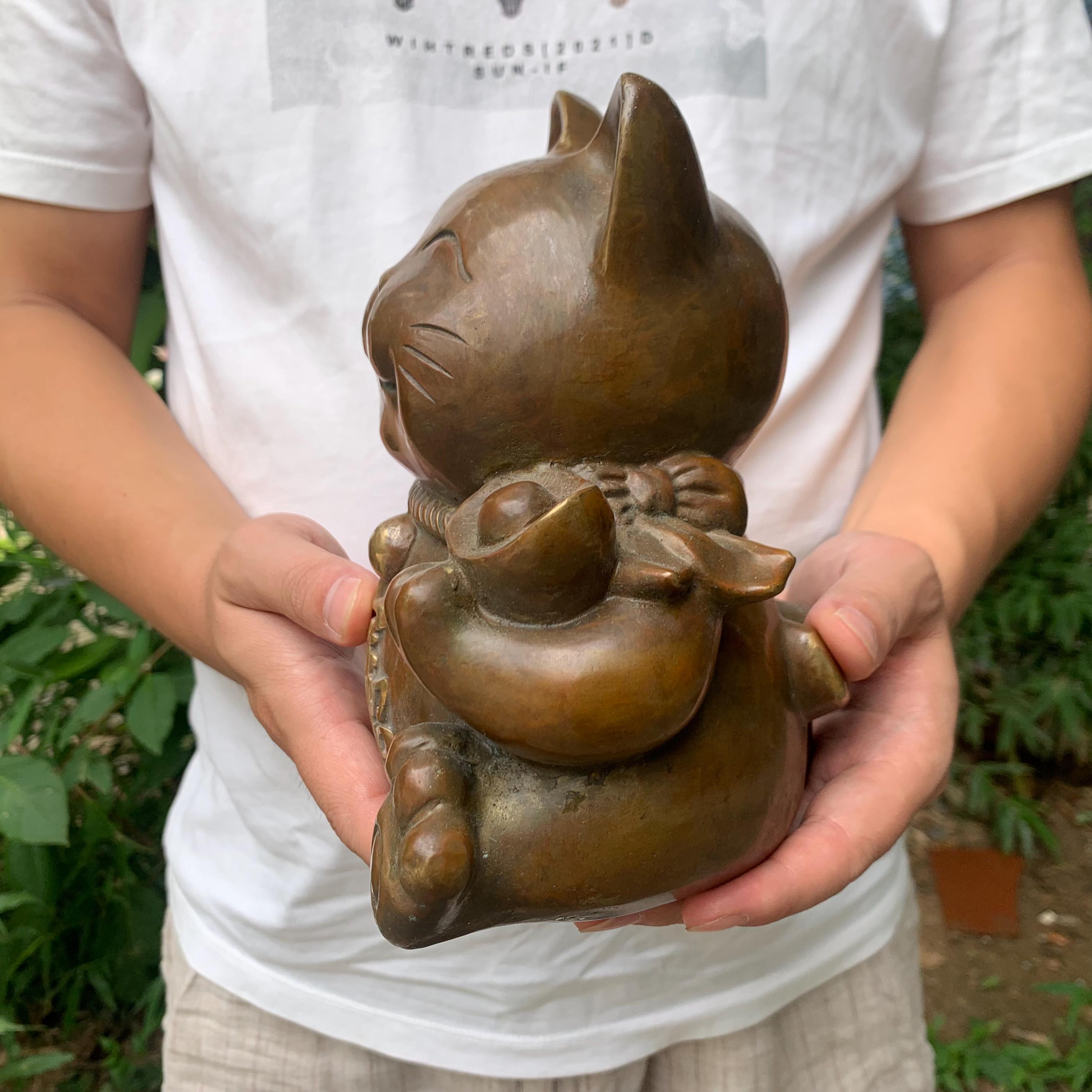 3KG Vintage Super Lucky Cat, Strong Copper Lucky Cat, Cat Decorative ...