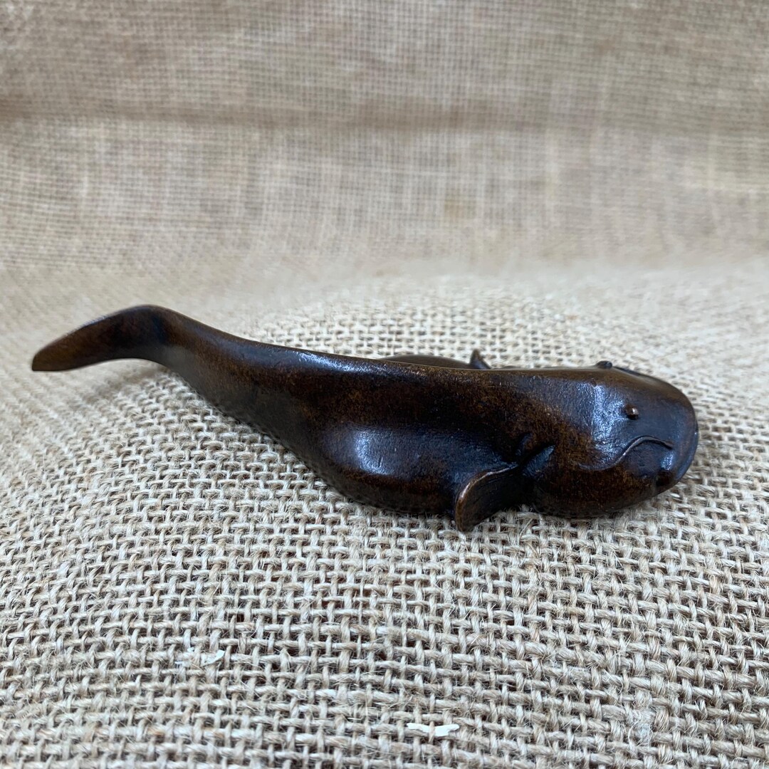 Vintage Red Copper Catfish Statue, Egyptian Style Bearded Fish ...