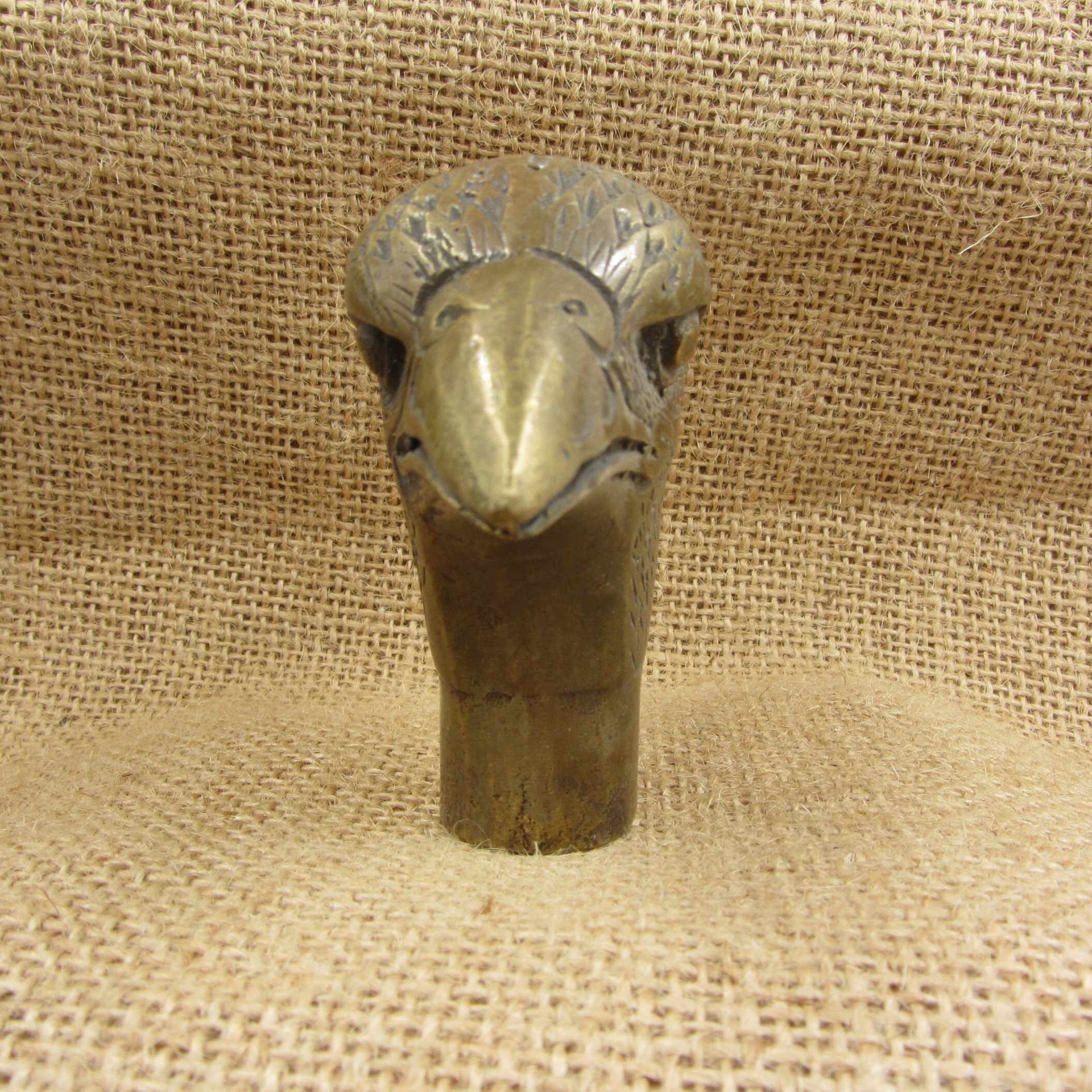 Solid Copper Brass Eagle Head Cane Ornament Fence Tip Animal Bird ...