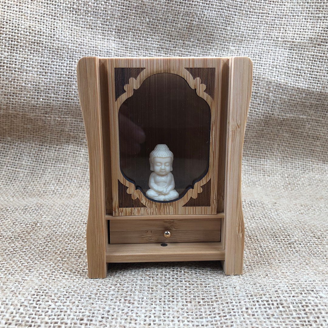 Mini Buddhist Altar Wood Buddha Altar Shelf Wooden Buddhist Altar ...