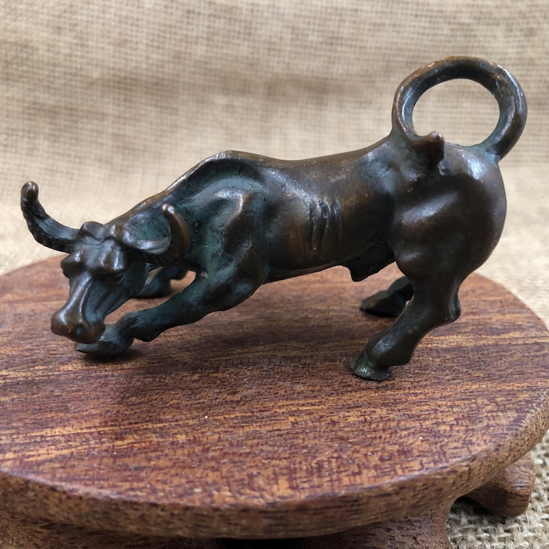 Tiny Bull Figurines - Etsy