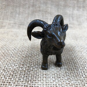 Red Copper Ram Gost Statue,carved Fengshui Animal Cute Ram Antique ...