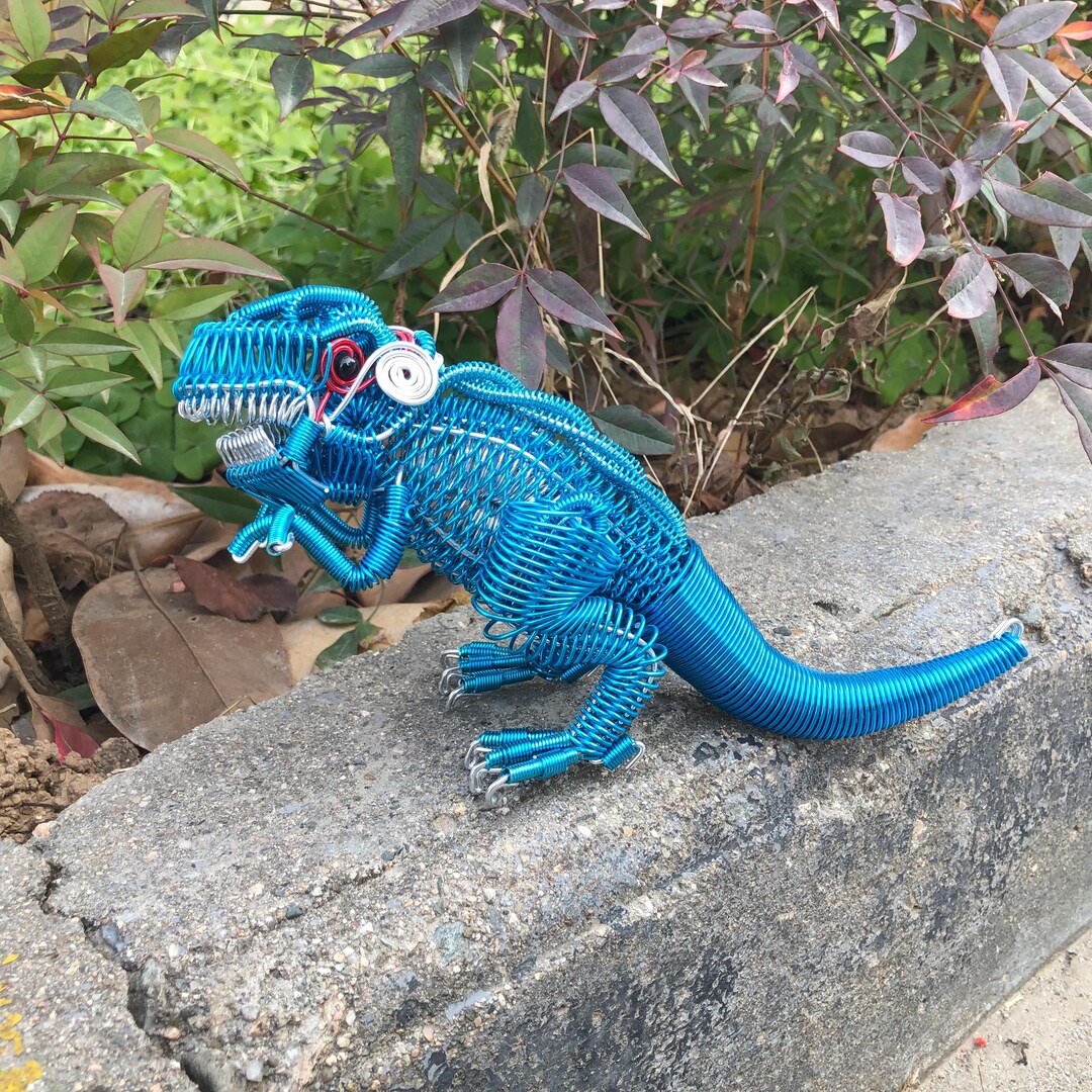 Aluminium Wire Tyrannosaurus Rex Statue Table Decor Creative Arts ...