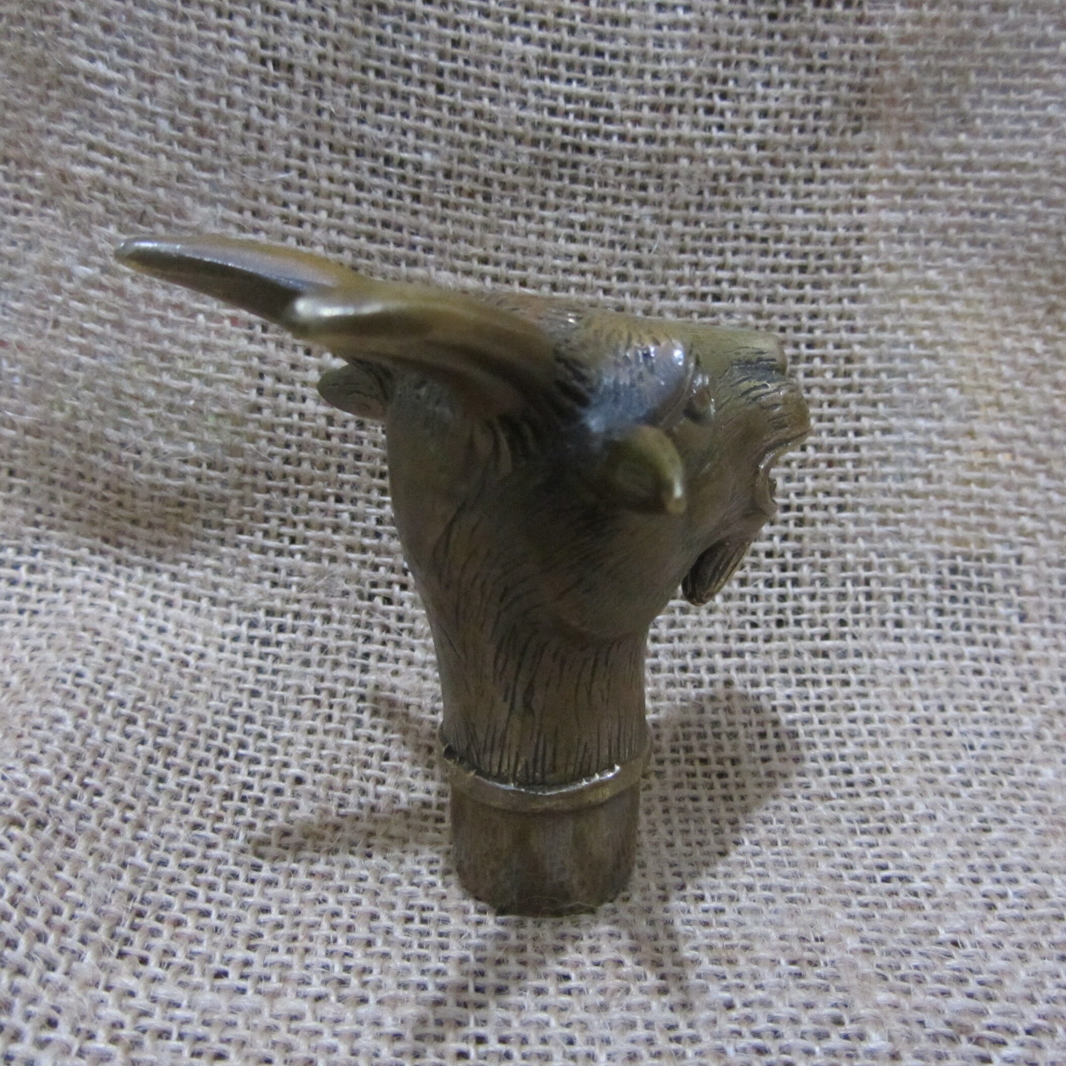 Bronze Goat Head Figurine Cane Head Retro Good Luck - Etsy