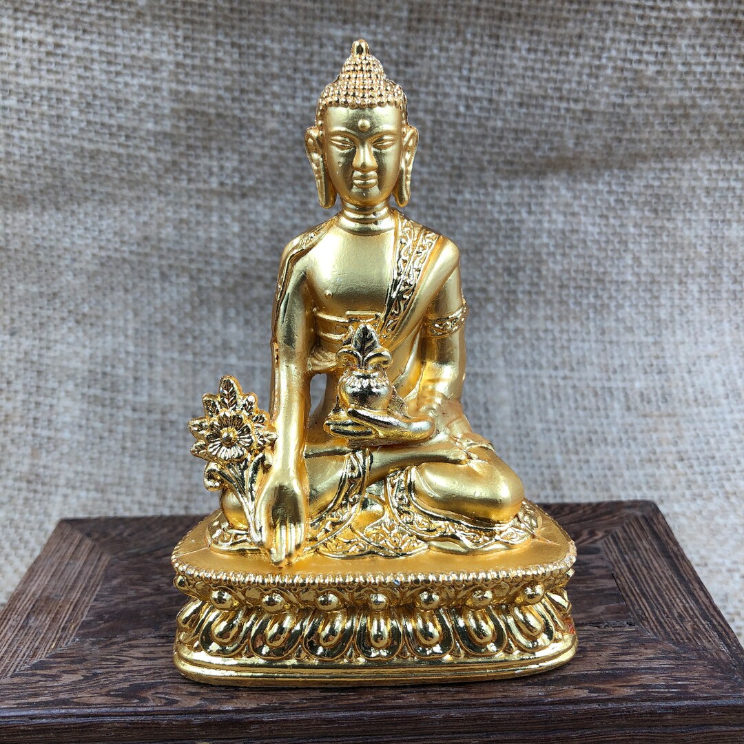 Metal Gold Color Pocket Buddha Staue Altar Decor Tibetan Nepal Tantra ...