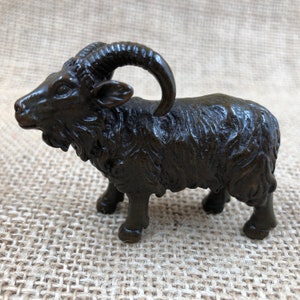 Red Copper Ram Gost Statue,carved Fengshui Animal Cute Ram Antique ...