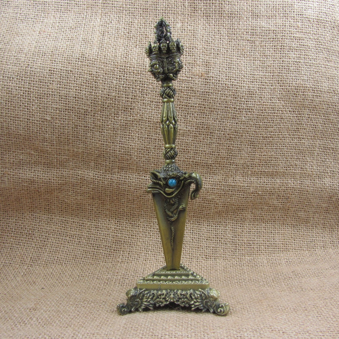 Tom4821tibetan Nepal Set of Brass Copper Puba Vajra Dorje Symbol of ...