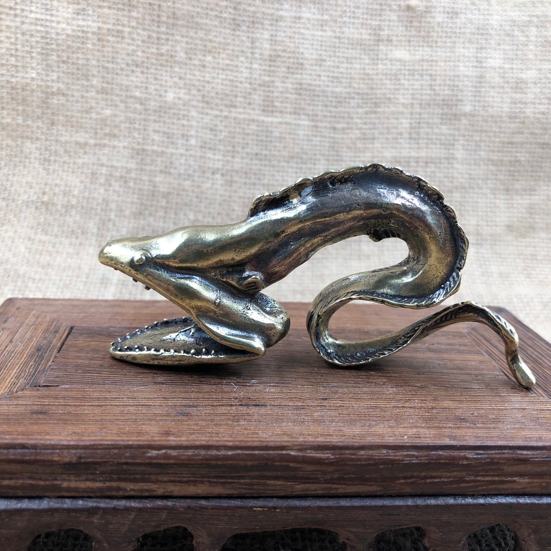 Brass Deep Sea Gulper Eel Statue Figure - Etsy