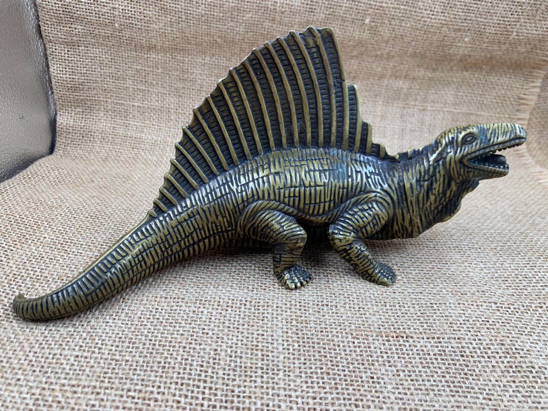 Vintage Copper Dinosaur Action Figure Metal Toy Realistic Prehistoric ...