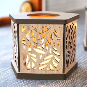 Candle Holder Laser Cut Lamp Plywood Tea Light Lantern Votive Gift ...