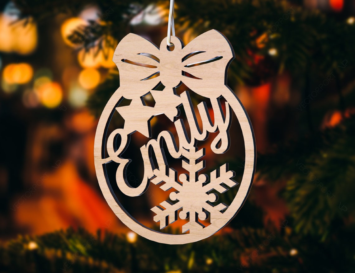 Personalized Christmas Balls Tree Decorations With Name Craft - Etsy