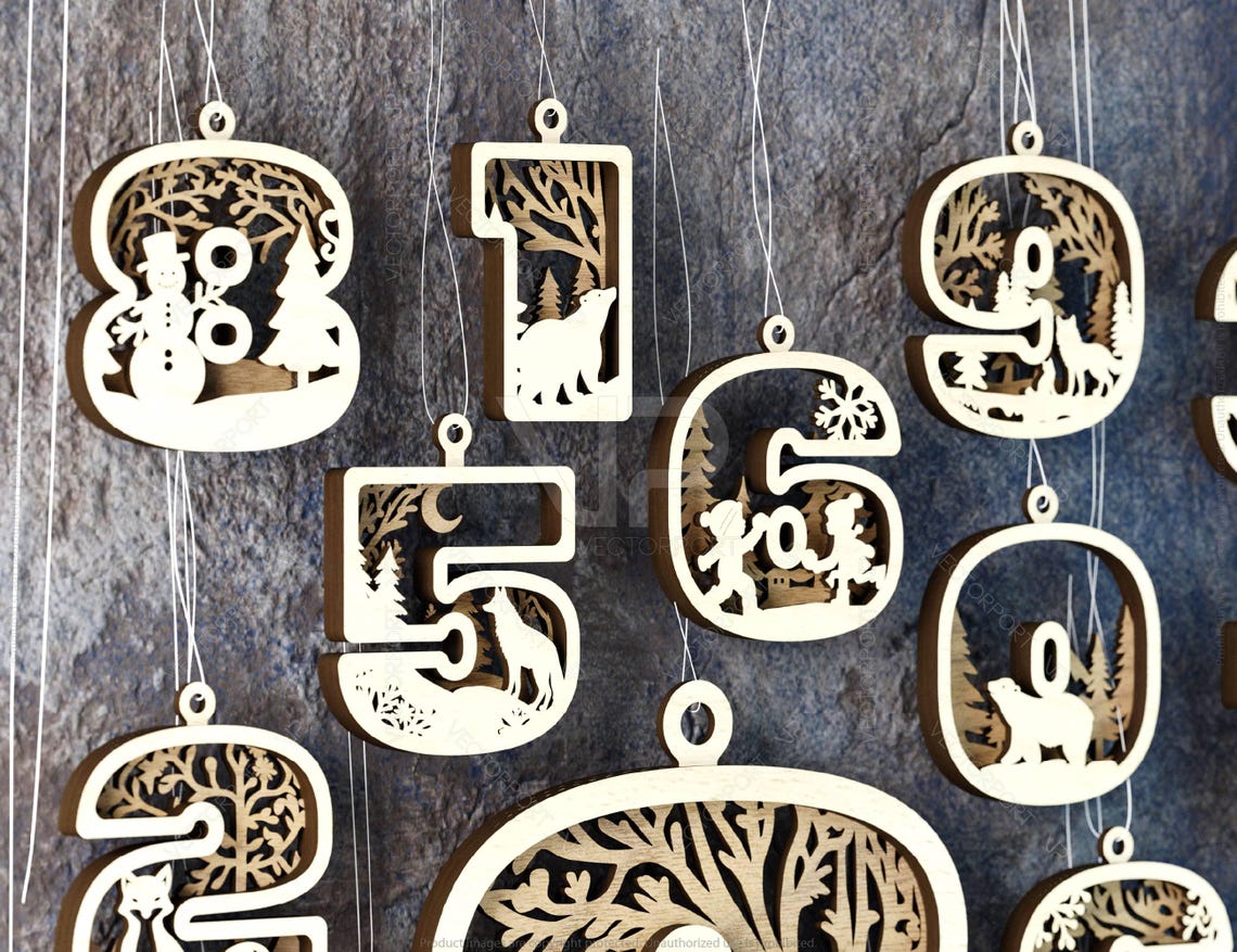Numbered Magic: Festive Number Ornaments Decorations for New Year ...