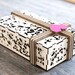 Valentine Day Gift Box With Ribbon Decorative Wooden Laser Cut Jeweler ...
